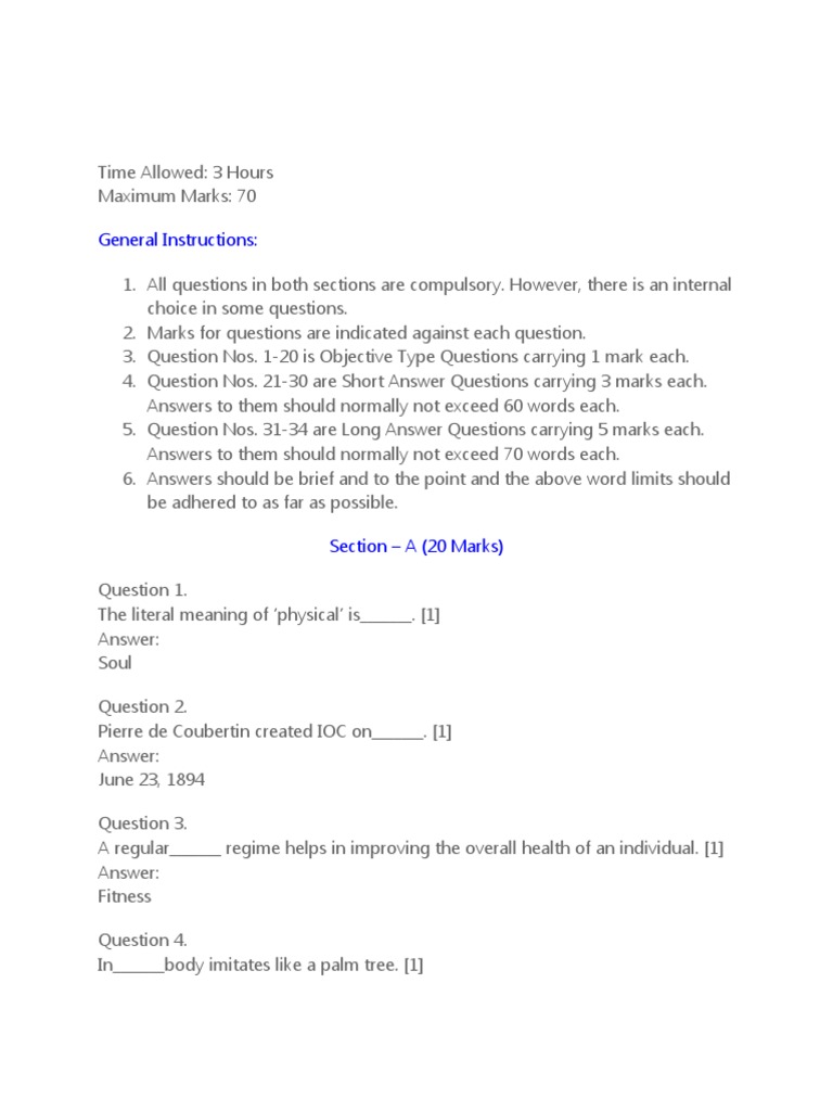 Physical Fitness Exam Guide | PDF