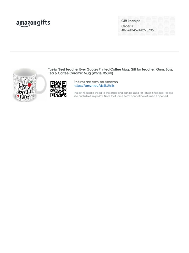 Amazon Gift Receipt | PDF