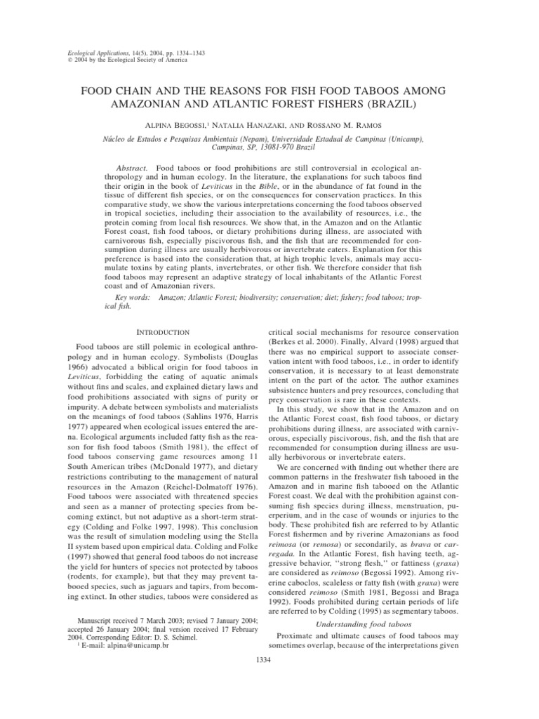 Food Taboos | PDF | Food Web