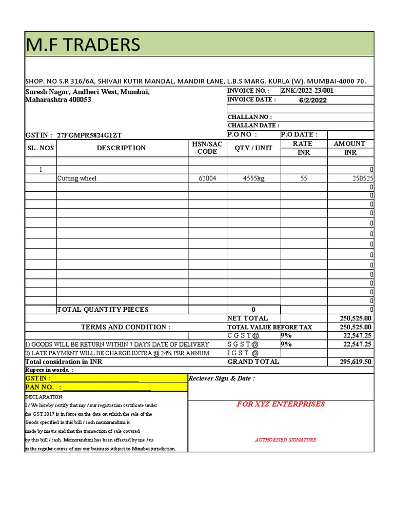 Bill Format | PDF | Government Finances | Payments
