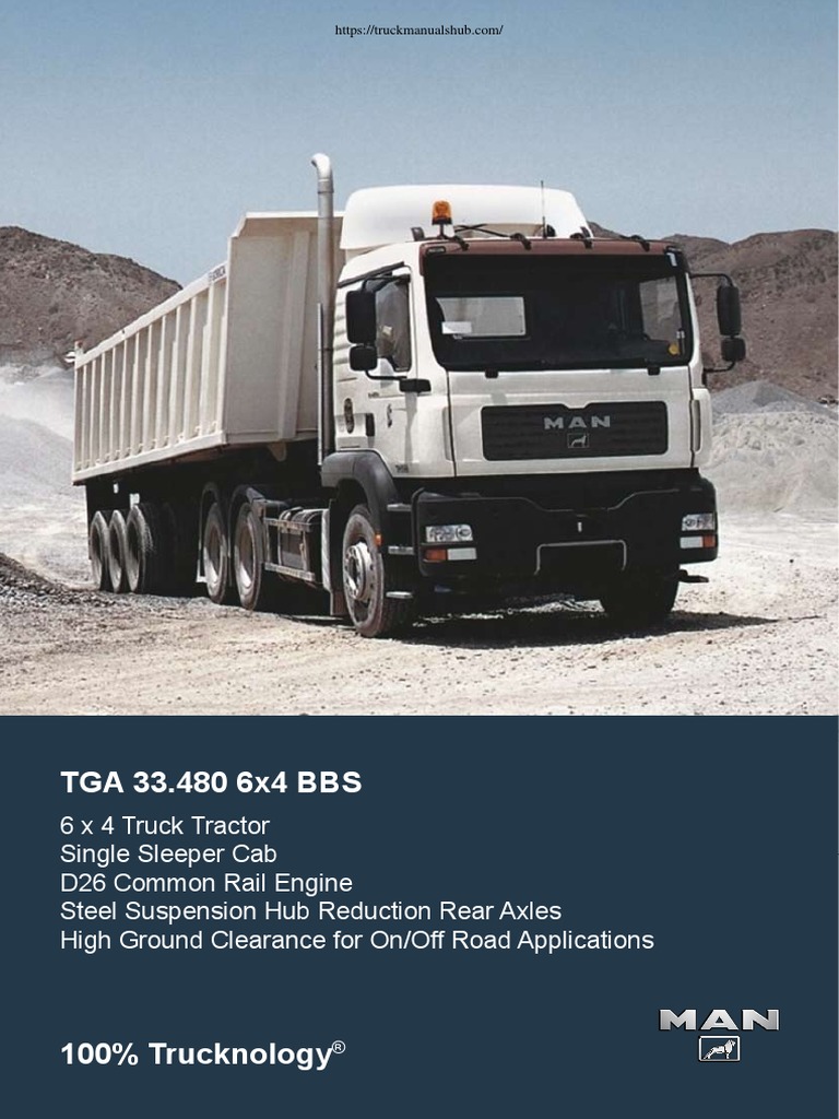 MAN TGA 33 480 6x4 BBS Specifications-1 PDF | PDF
