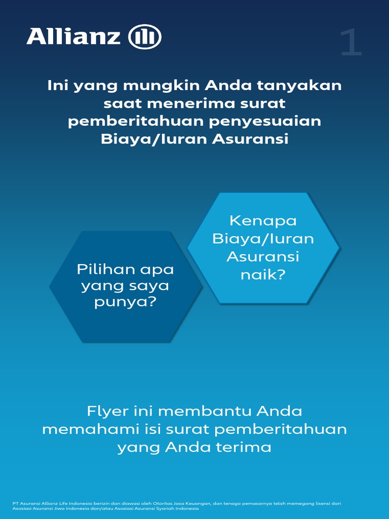 "Penyesuaian Biaya Asuransi Allianz" | PDF