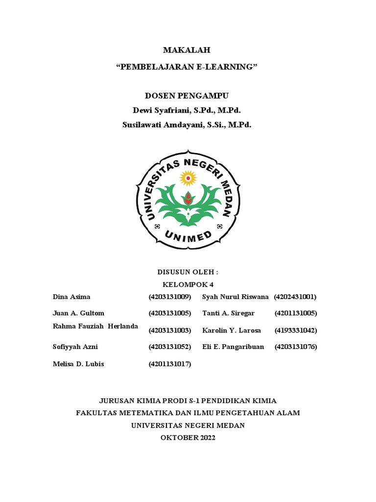 Makalah E-Learning Kontemporer - Kelompok 4 | PDF