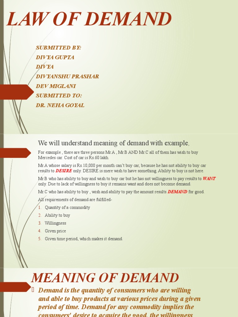 Understanding the Fundamentals of Demand: An Analysis of the Key ...