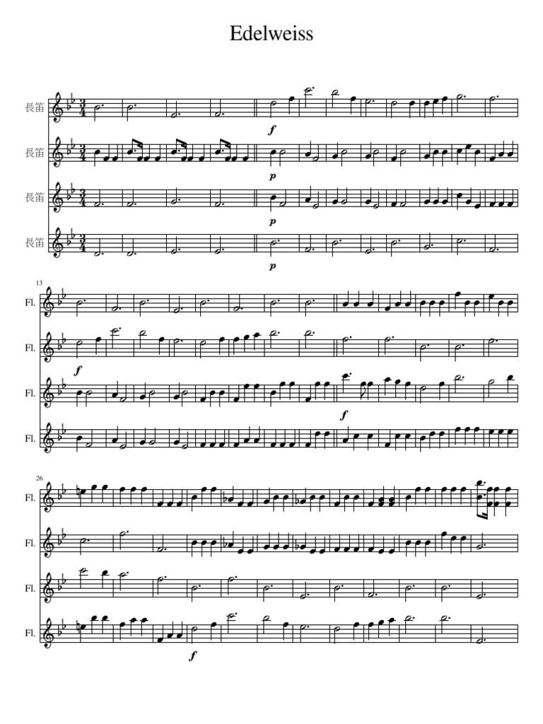 Edelweiss Recorder Notes | PDF
