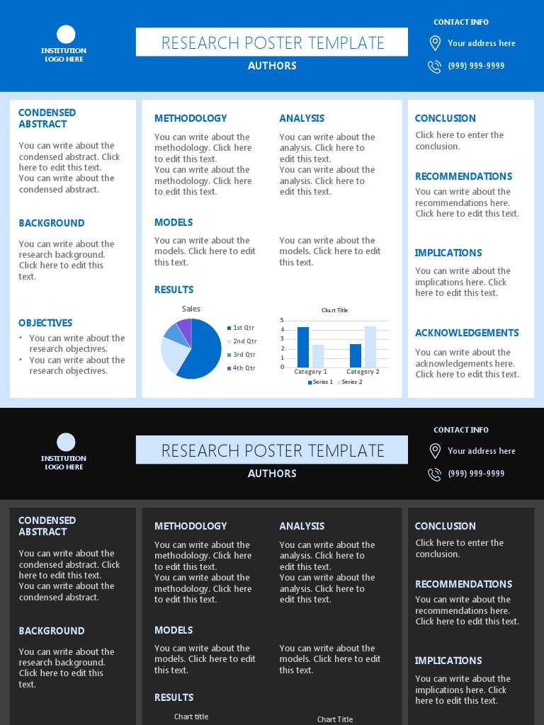 FF0430 01 Research Poster Slide Template 48x36 1 | PDF | Science ...