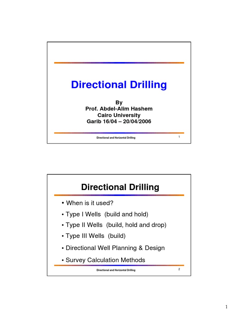 Directional Drilling PDF | PDF | Acceleration | Curvature