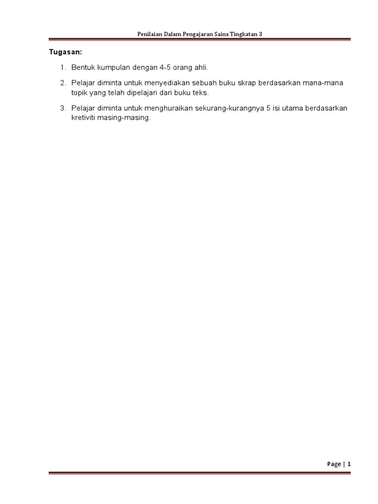 Pdfslide - Tips - Rubrik Pemarkahan Projek Buku Skrap | PDF