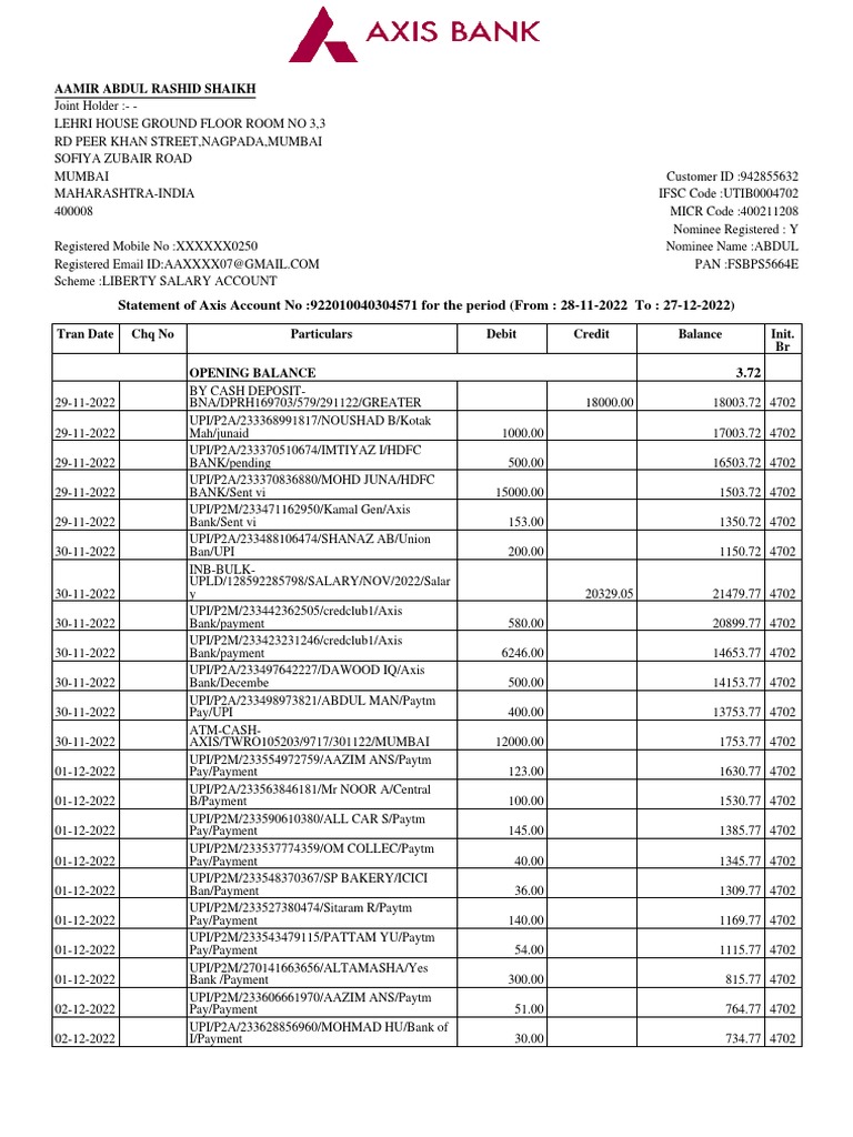 Downloadstatement 2 | PDF | Banks | Debit Card