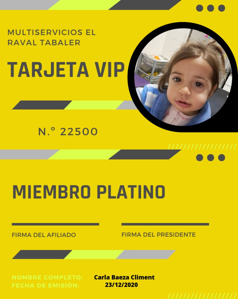 Tarjeta VIP | PDF