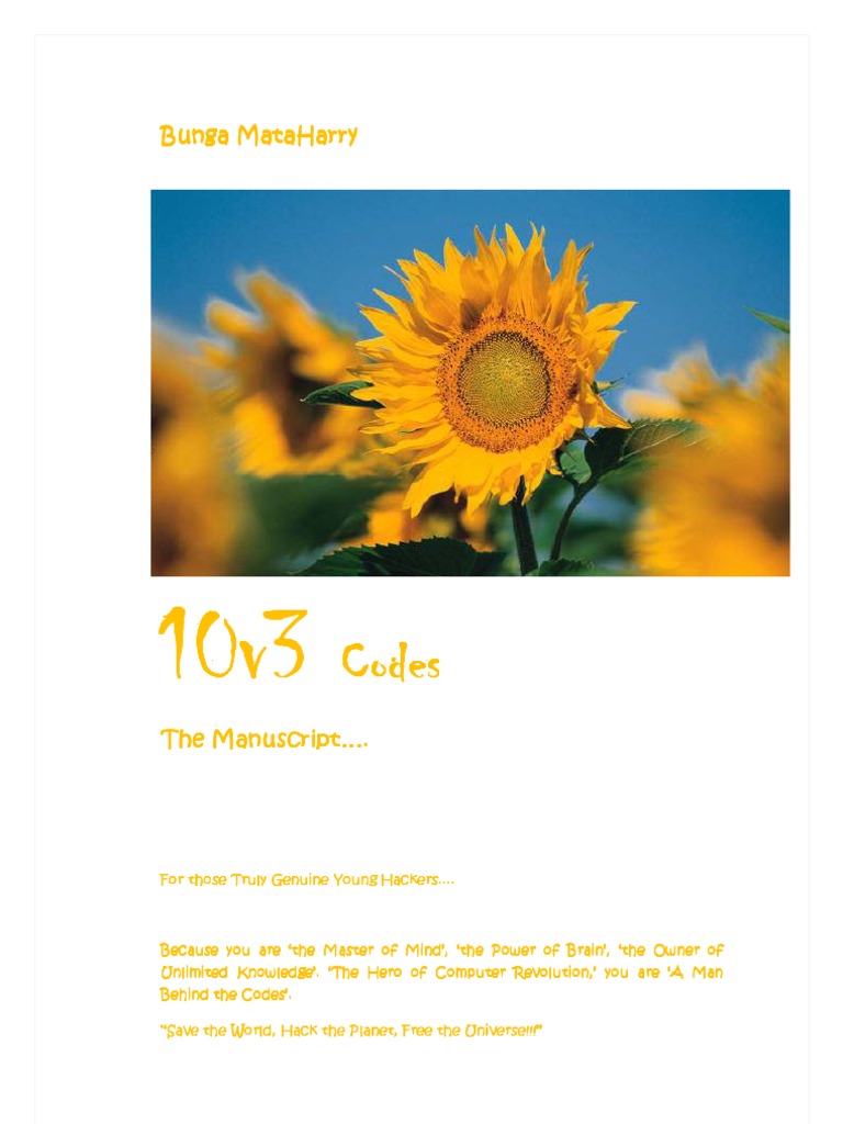 10v3 Codes, The Manuscript - Bunga Mataharry | PDF | Game & Aktivitas