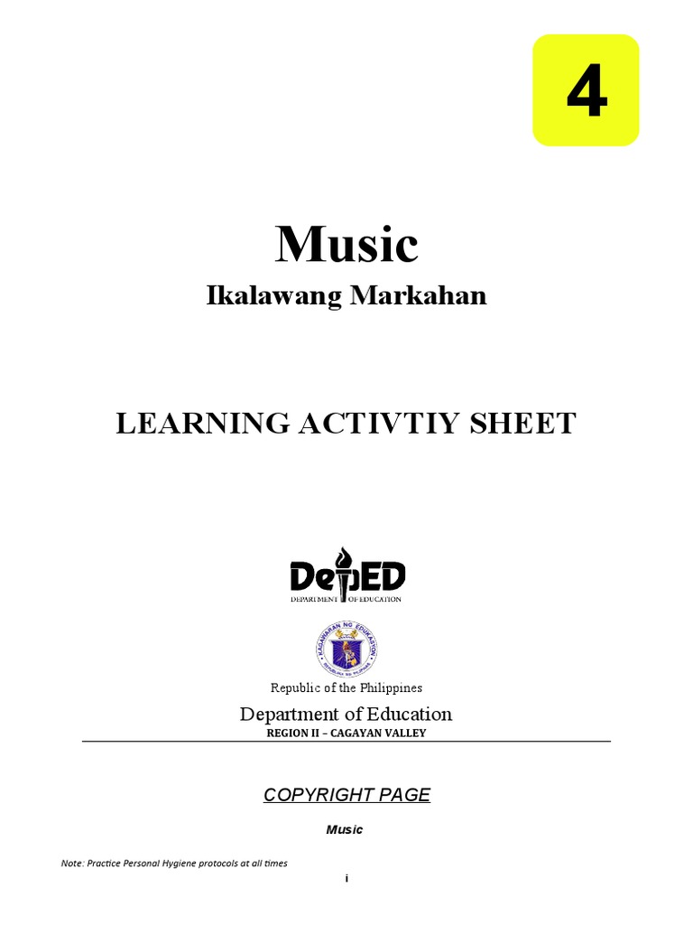 Grade 4 Q3 Music LAS AAN | PDF | Musical Compositions | Musicology