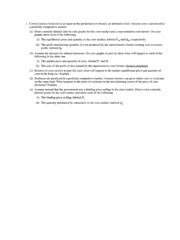 AP Microecon Unit 3 FRQ | PDF