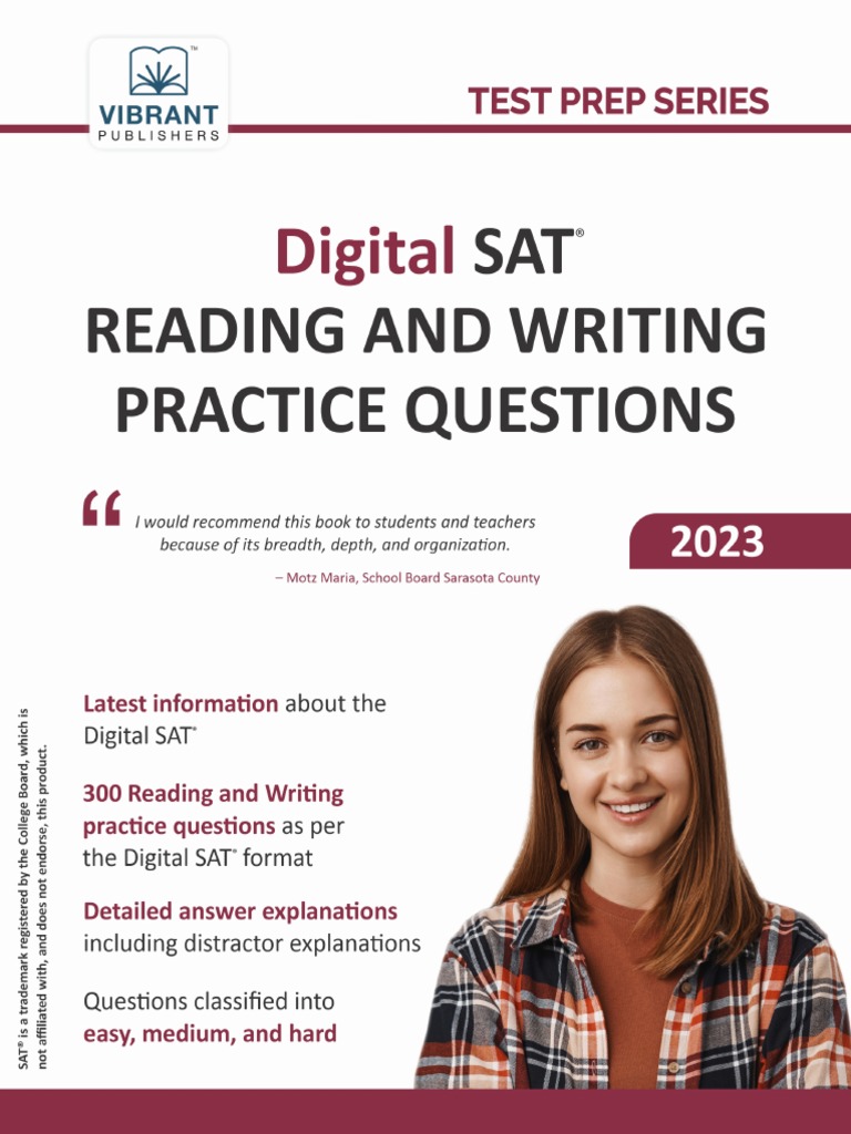 Digital SAT Reading and Writing Practice Questions | Download Free PDF ...