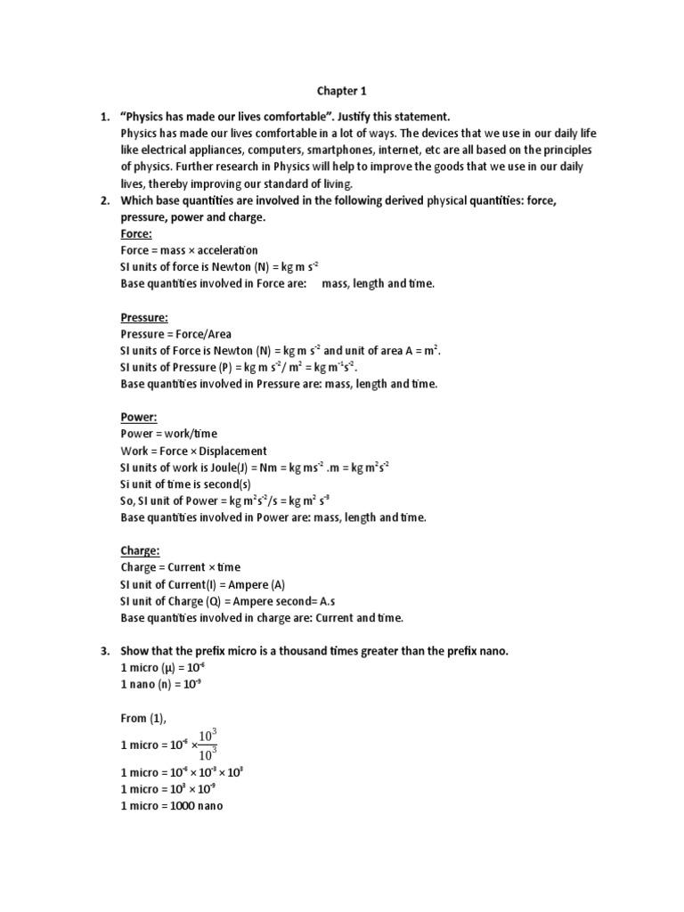 Chap1 National Book Foundation 9th Class Conceptual Questions | PDF ...