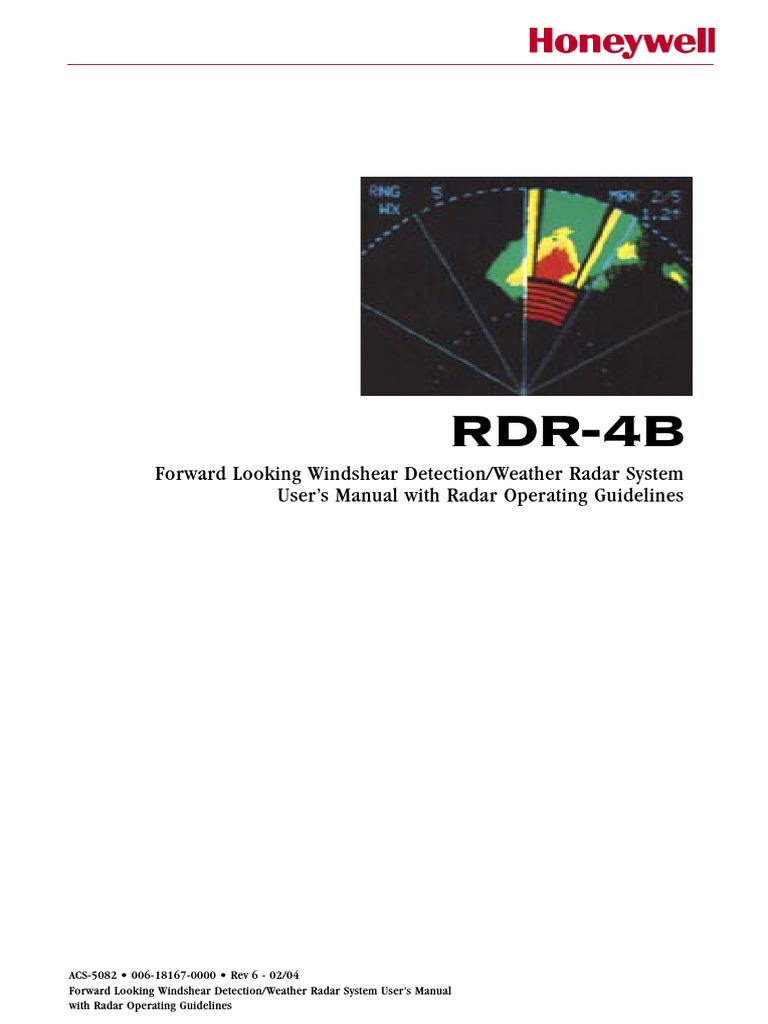 RDR 4B Weather Radar Users Manual PDF | PDF | Radar | Aviation