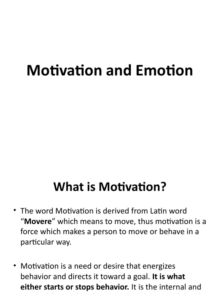 6 Motivation and Emotion | Download Free PDF | Emotions | Motivational
