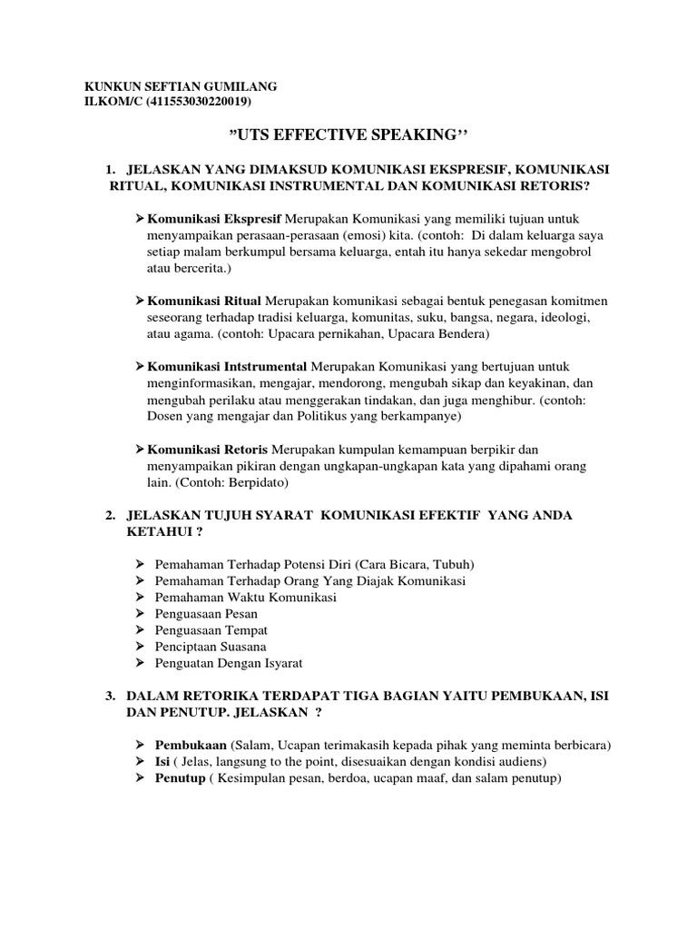 Effective Speaking | PDF