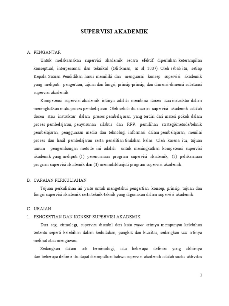 Supervisi Akademik PDF | PDF