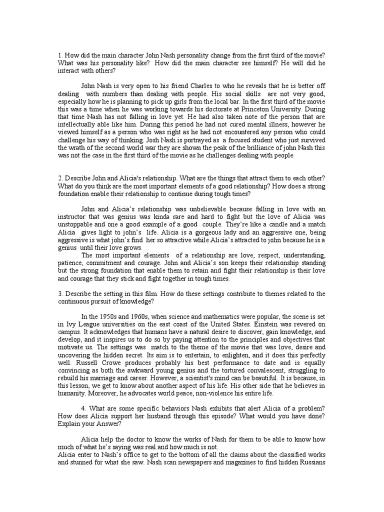 A Beautiful Mind | PDF | Delusion | Mind