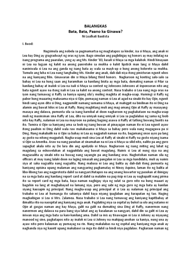 Bata Bata Paano Ka Ginawa | PDF