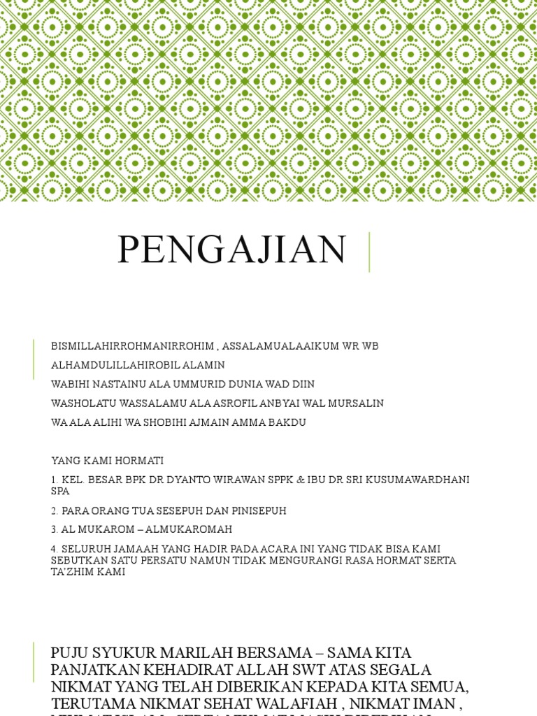 Pengajian Pra Nikah | PDF