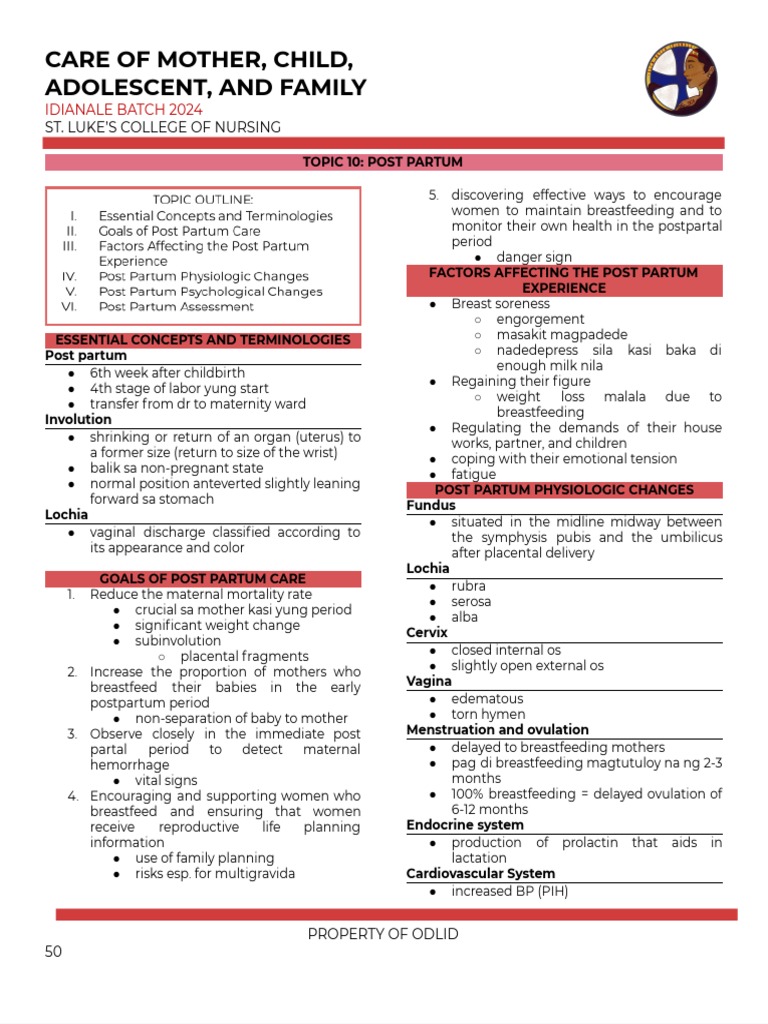 10 Post Partum 1 | PDF