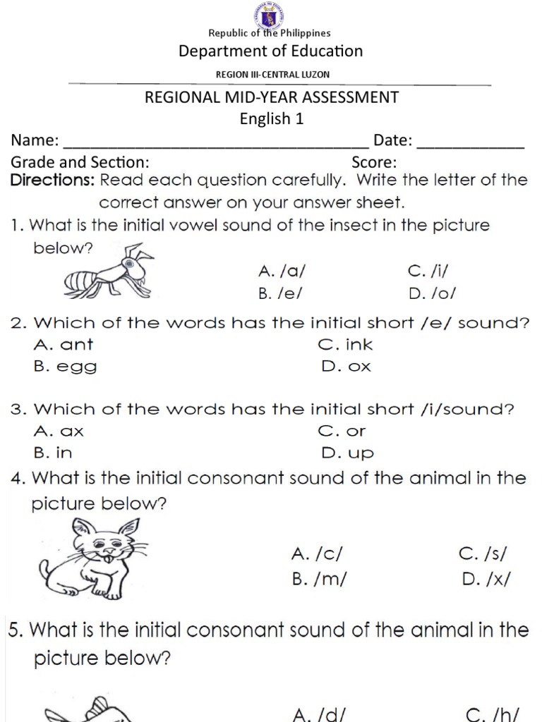 RMAT Tool in English 1 - Lhen 1 | PDF