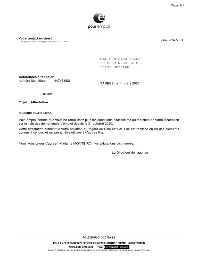 Avis de Situation PDF | PDF