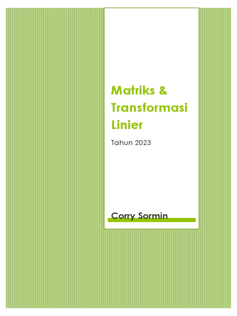 Modul Matriks Dan Transformasi Linier Corry-2 | PDF
