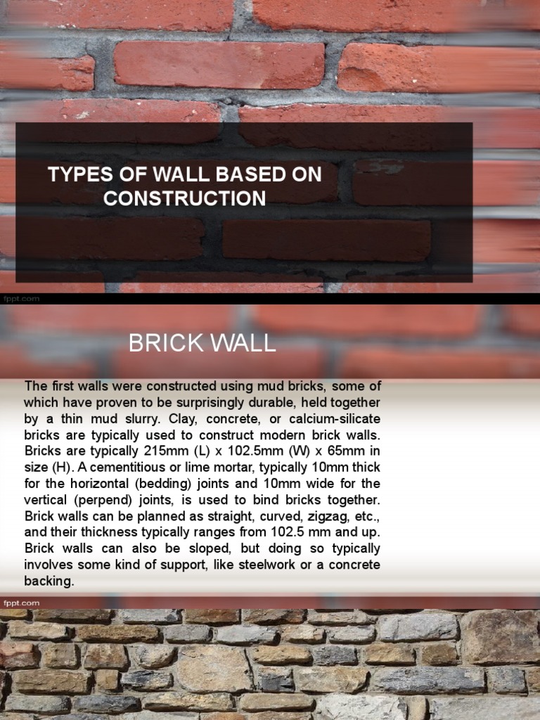 Types of Brick Wall Construction | PDF | Concrete | Brick