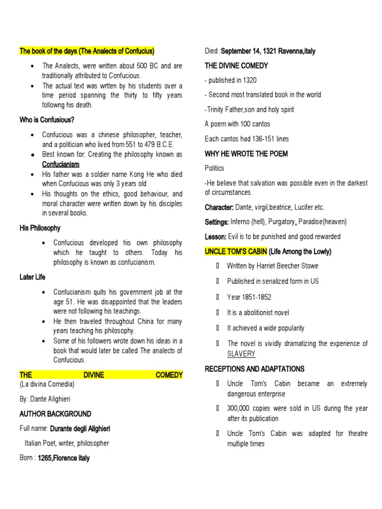 Chapter 4 (Quiz) | PDF | Confucius | Divine Comedy
