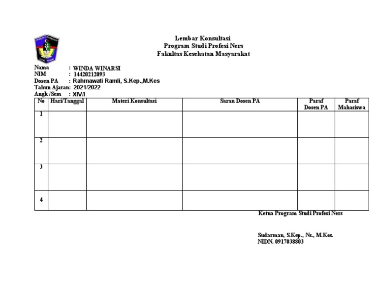 Lembar Konsultasi Winda | PDF