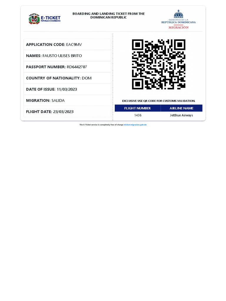 E-Ticket | PDF