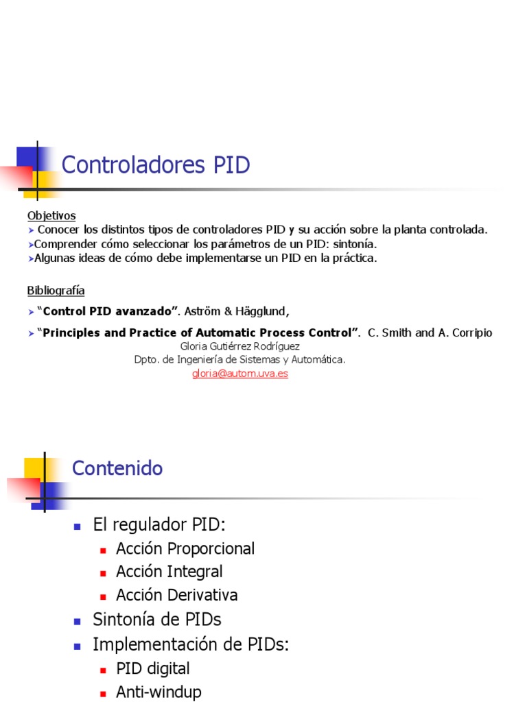 Controladores PID | PDF | Ciencia de sistemas | Ingenieria Eléctrica