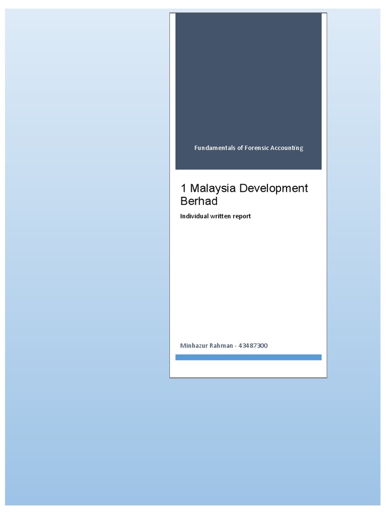 Forensic Accounting in 1MDB Scandal | PDF | Najib Razak | Money Laundering
