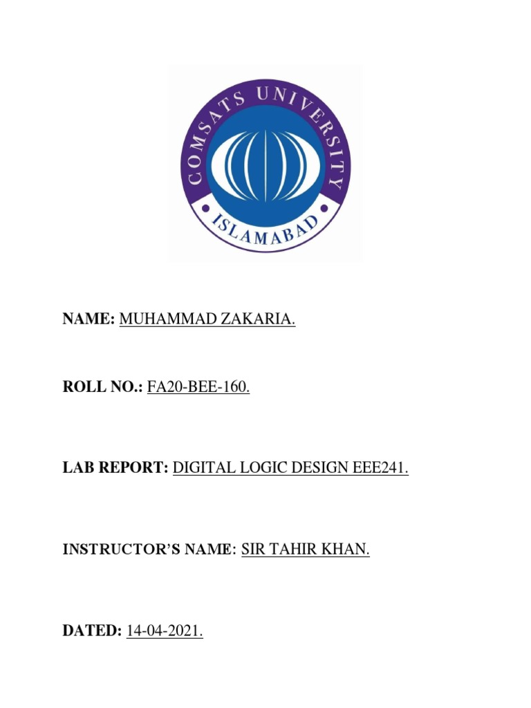 Boolean Function Design Lab Report | PDF | Teaching Methods & Materials | Technology & Engineering