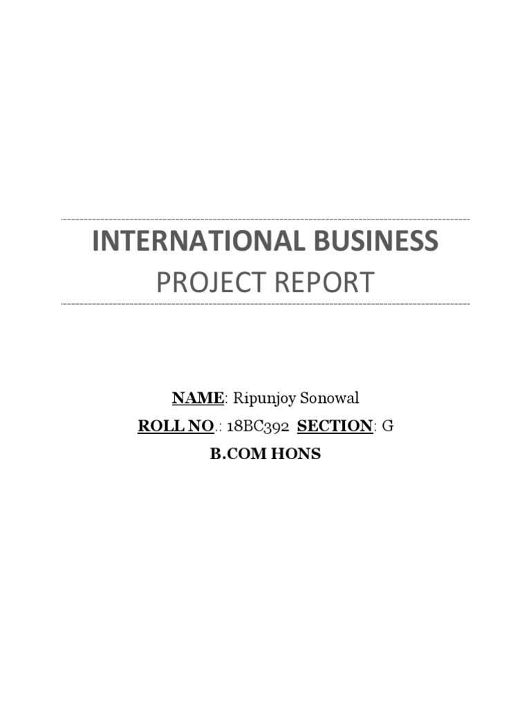 IB Project Report | PDF