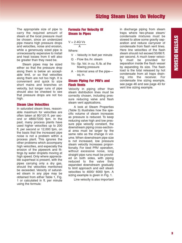 Sizing Steam Lines: A Guide to Choosing Pipe Diameters Based on ...