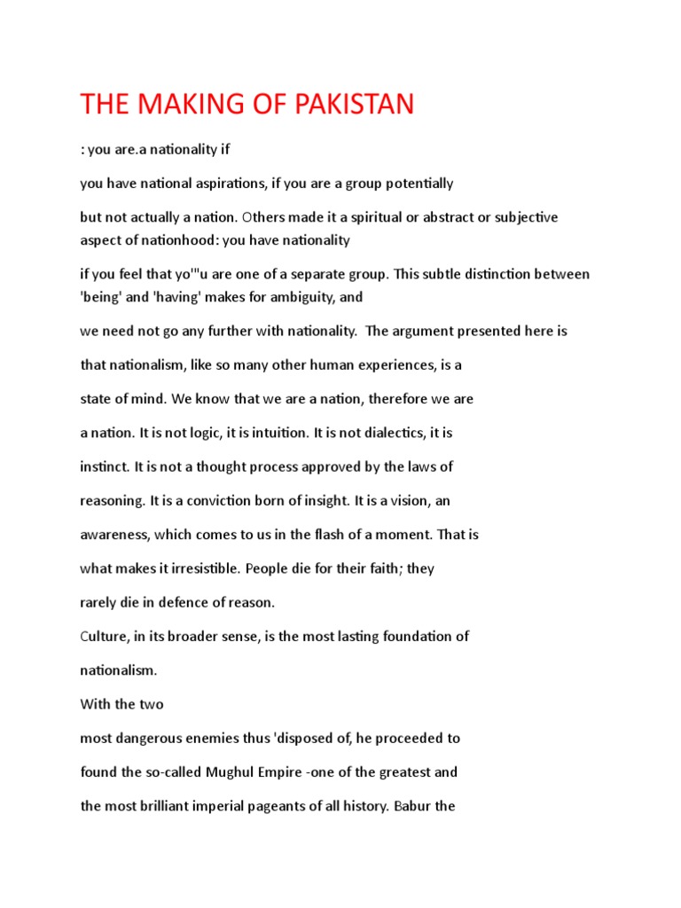 The Making of Pakistan | PDF | South Asia | Pakistan Movement