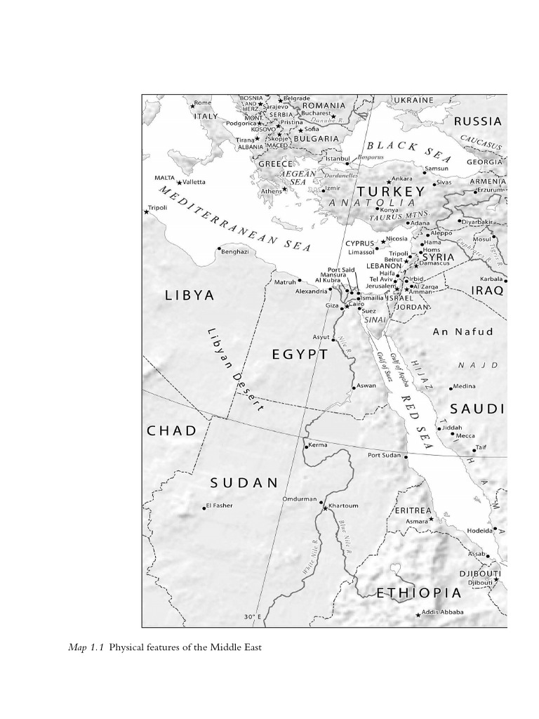 Middle East Physical Features Map | PDF