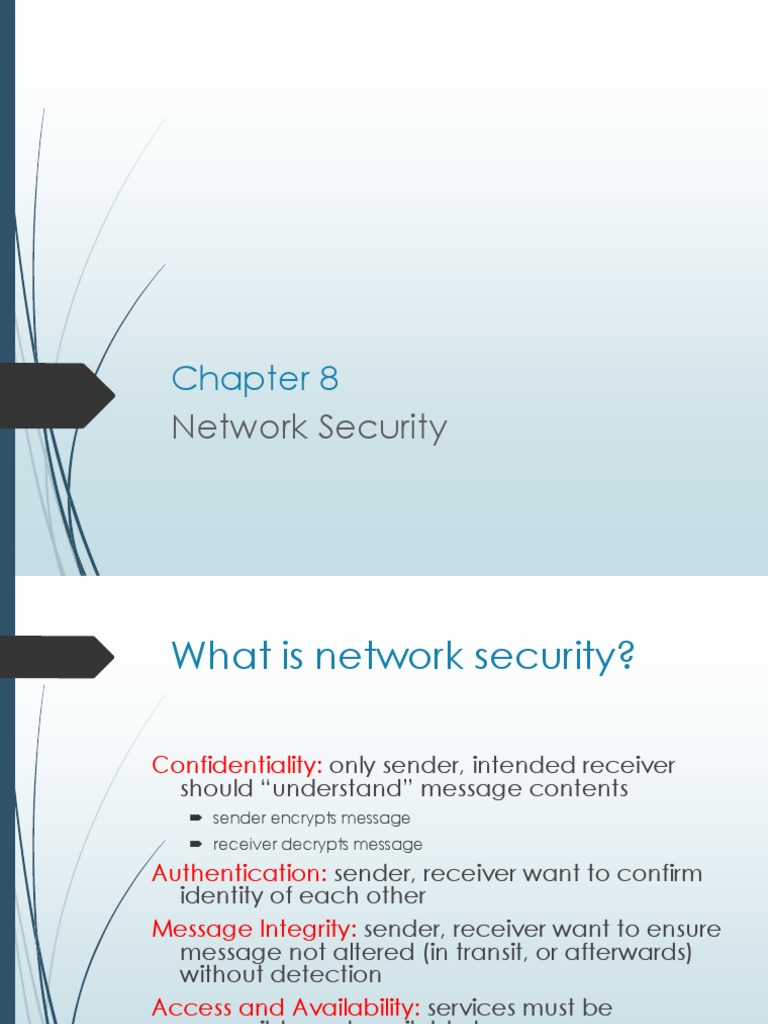 ch8 Network PDF | PDF | Cryptography | Encryption