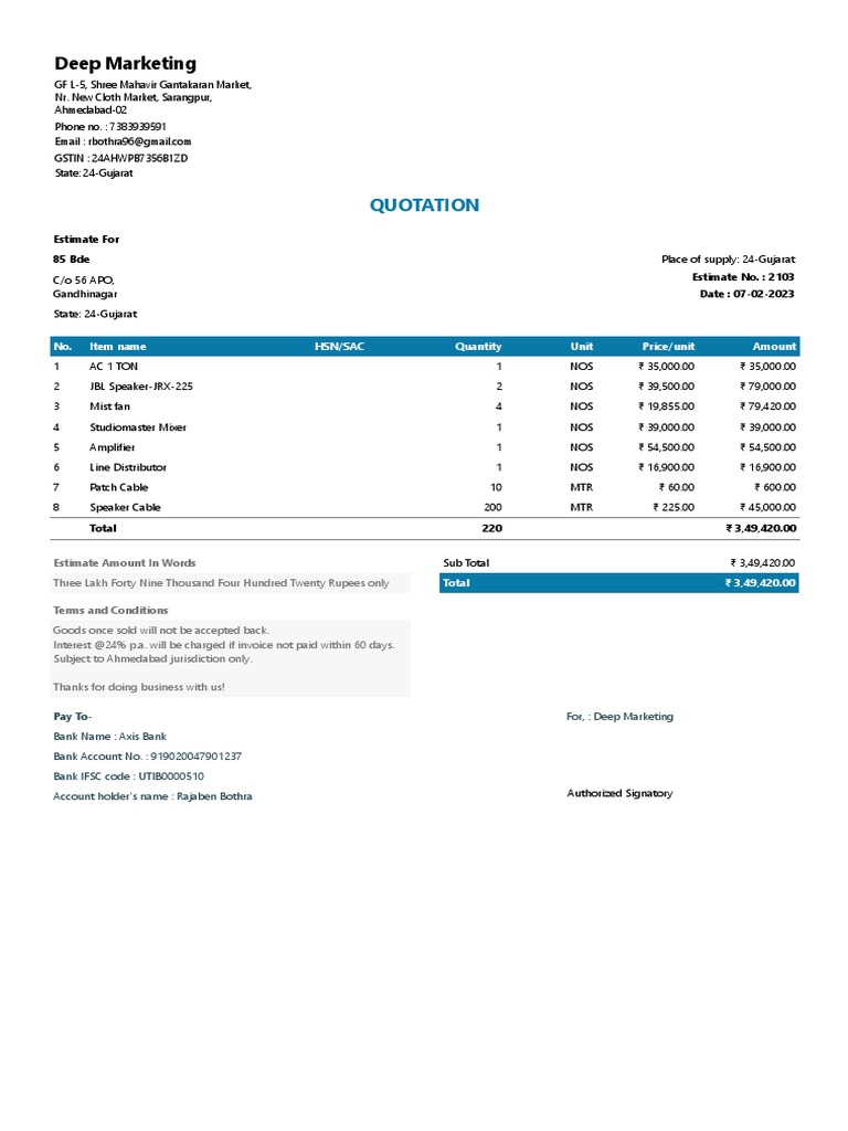 85 BDE - Deep Quotation PDF | PDF | Economy Of India | Economy Of Asia