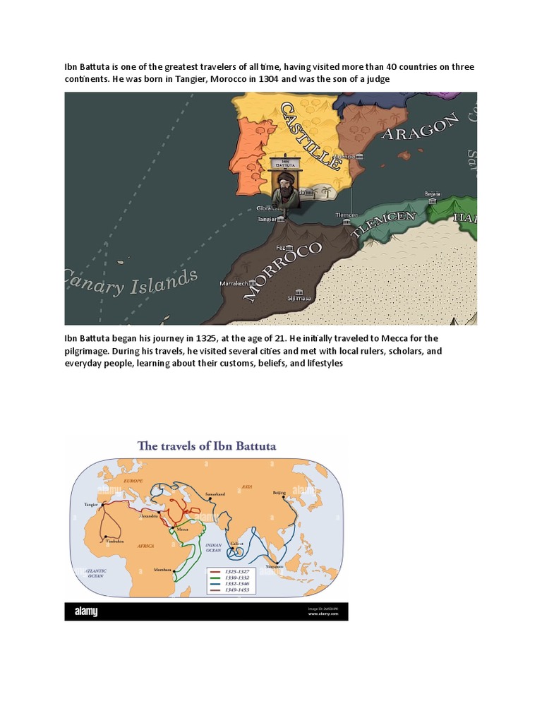Ibn Battuta Was A Moroccan Explorer Who Lived in The 14th Century | PDF ...