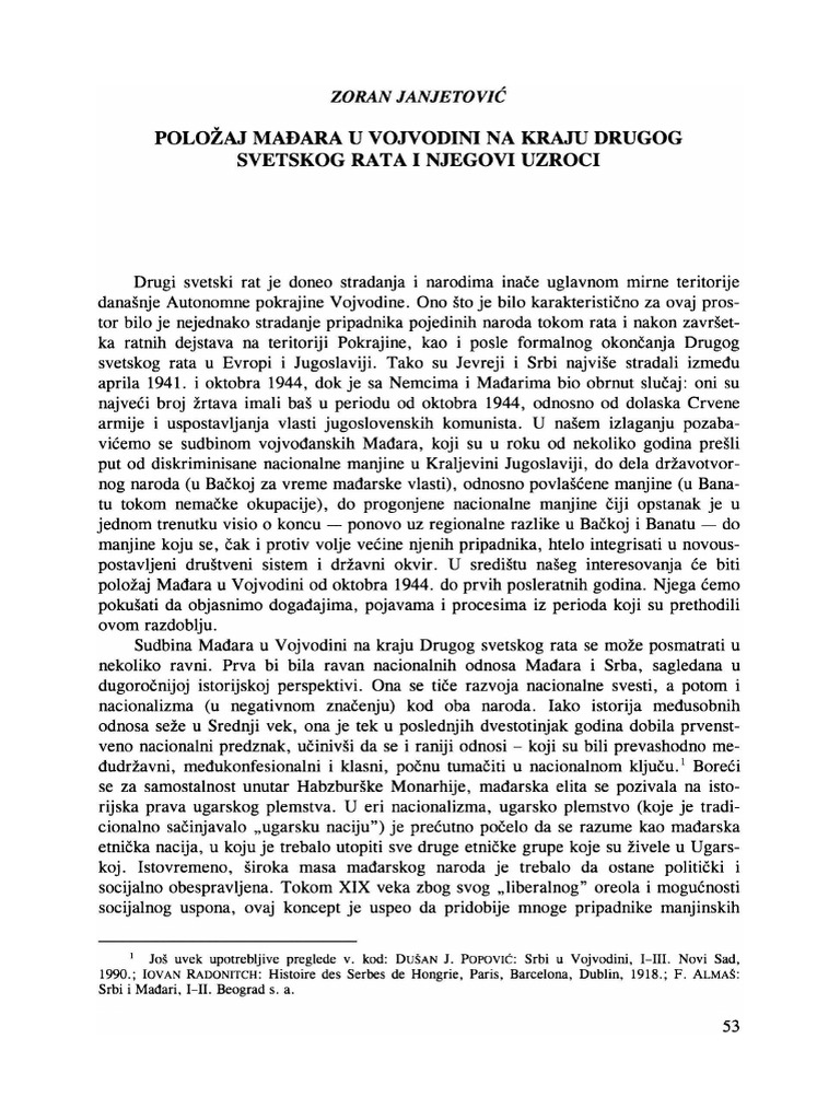 07 Polozaj Madara U Vojvodini Na Kraju Drugog Svetskog Rata I Njegovi ...