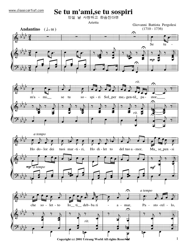 08 Se Tu M Ami Se Tu Sospiri FM | PDF