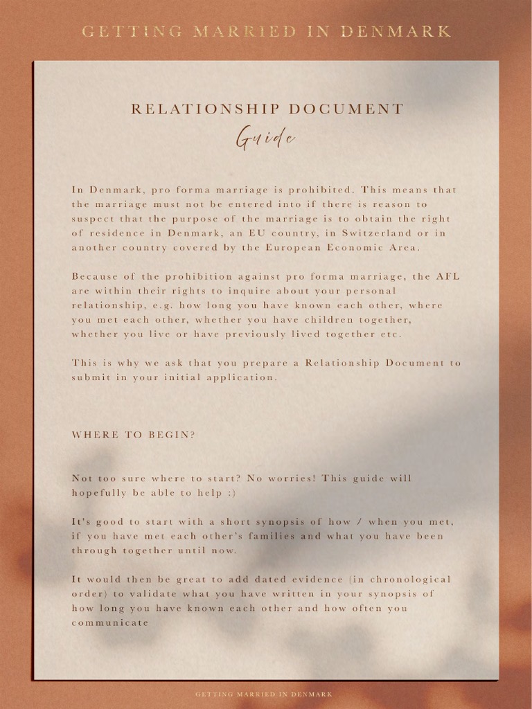 Relationship Document Guide | PDF
