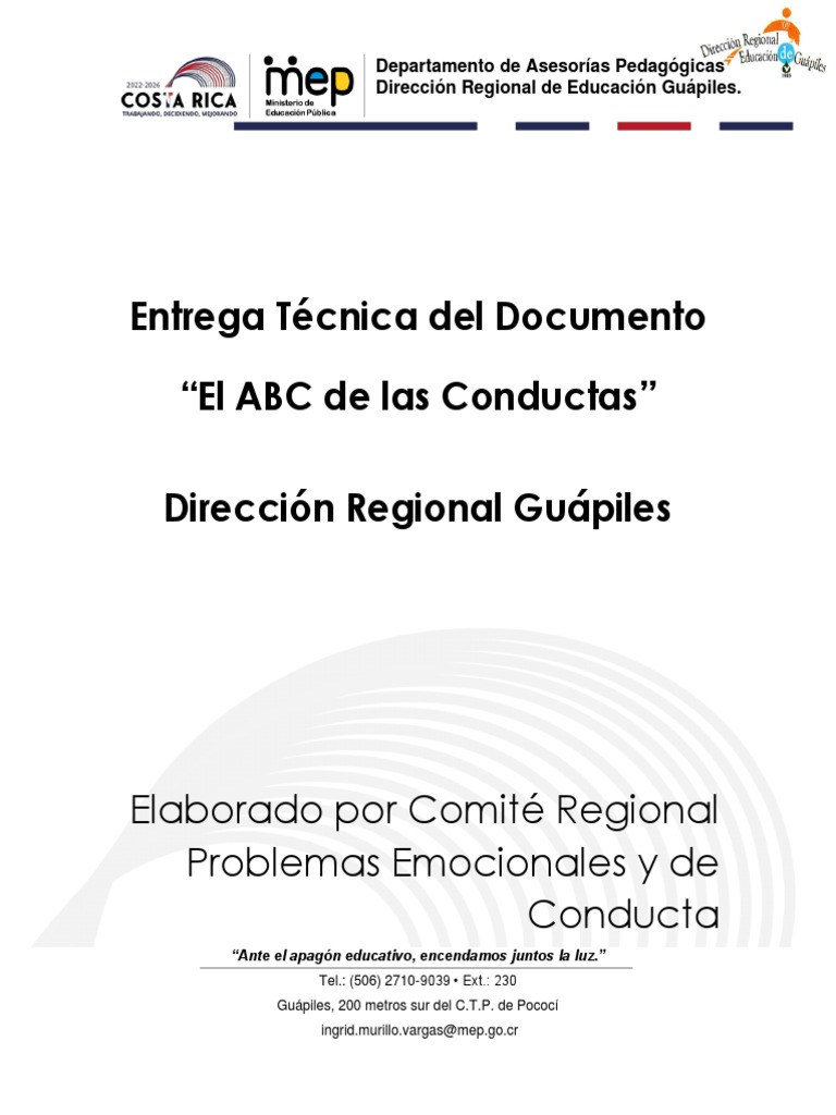 ABC de La Conducta | PDF | Comportamiento | Las emociones