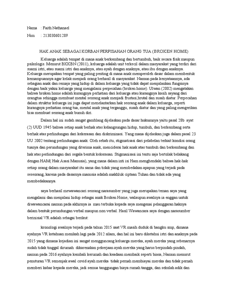 Broken Home | PDF | Kesehatan Holistik