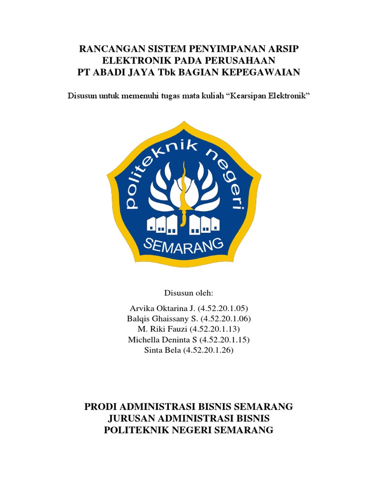 Klasifikasi Arsip PT Abadi Jaya TBK | PDF